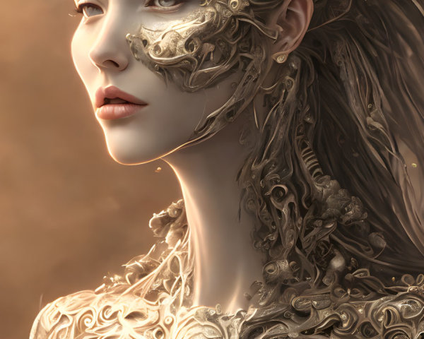 Mystical woman with leafy hair and forest-nymph vibe | Deep Dream Generator