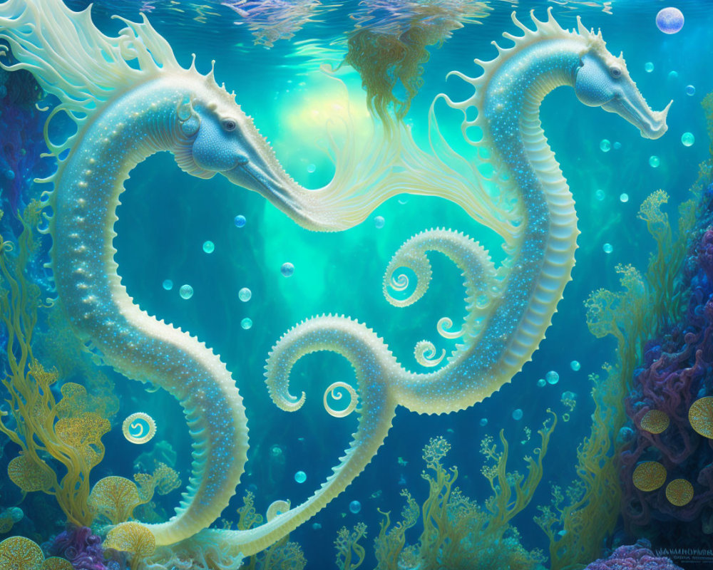 Glowing whale and woman in intricate underwater scene | Deep Dream ...