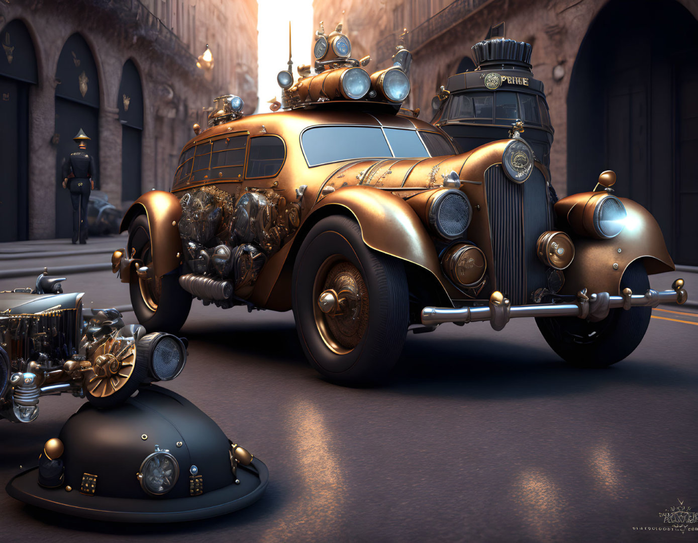 Steampunkpolicecar | Deep Dream Generator